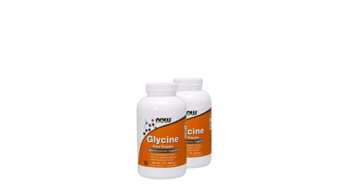 Glicin aminosav por, Now Glycine Pure Powder, 2x454 g - vitaminstore.hu